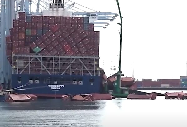 Dozens of shipping containers fall off cargo ship at Port of Long Beach